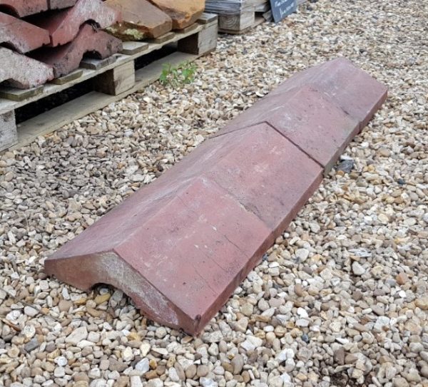 Saddleback Wall Coping Red Reclaimed 12" with 1" upstand - Watling ...