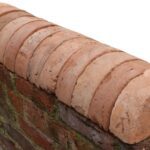 Wide Half Round Red Brick Wall Coping - Watling Reclamation