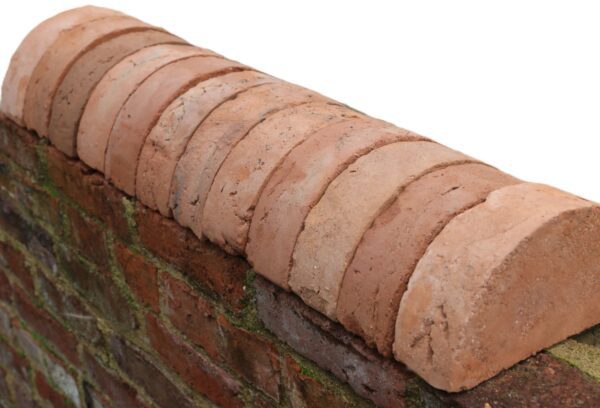 Half Round Wall Coping Red 9" wide - Watling Reclamation