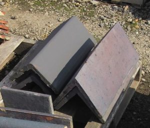 Blue Clay Triangular Ridge Tiles - Watling Reclamation