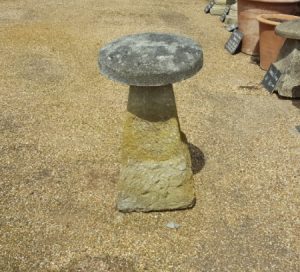 Sandstone Staddle Stone - concrete top - Watling Reclamation