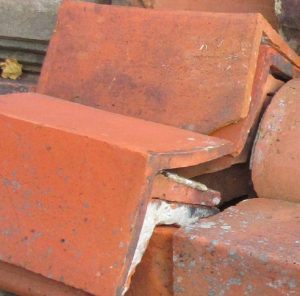 Red Clay Triangular Ridge Tiles - Watling Reclamation
