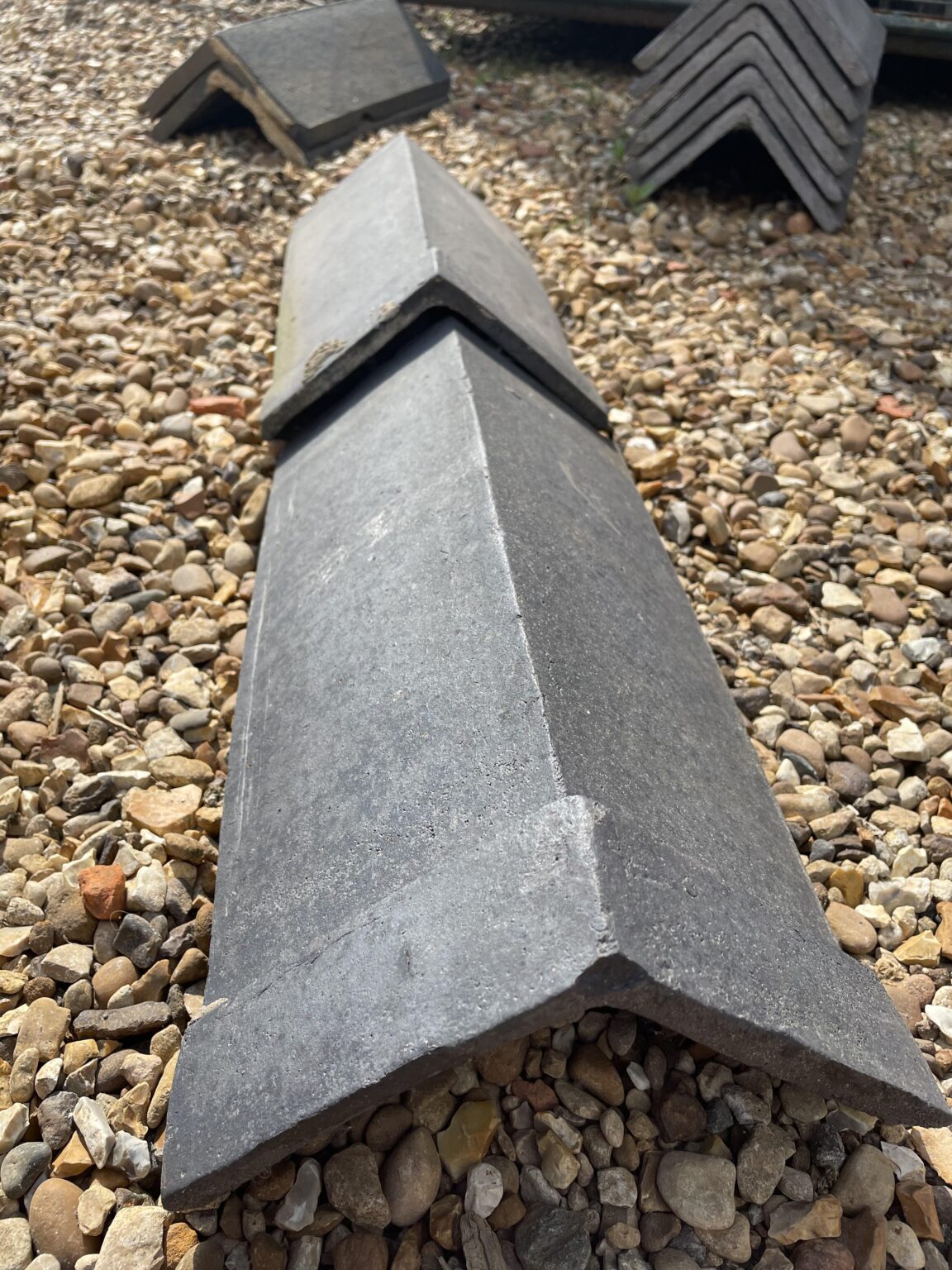 Blue Clay Capped Ridge Tiles - Watling Reclamation