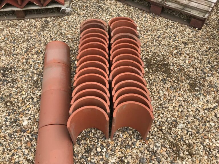 Red Clay Half Round Ridge Tiles - Watling Reclamation