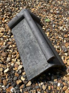 Blue Clay Roll Top Capped Ridge Tiles - Watling Reclamation