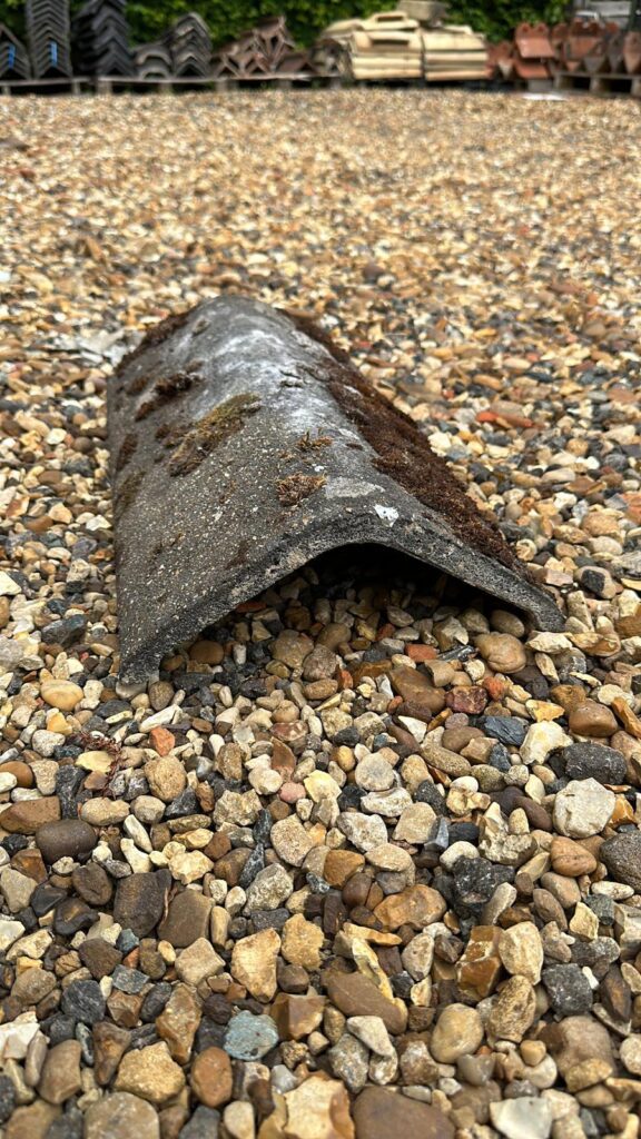 Blue Concrete Modern Ridge Tiles - Watling Reclamation