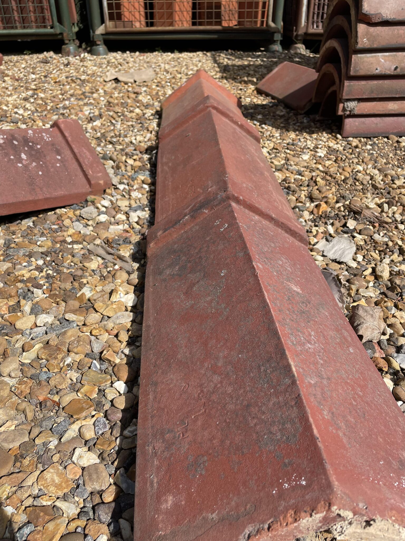 Red Clay Capped Ridge Tiles - Watling Reclamation