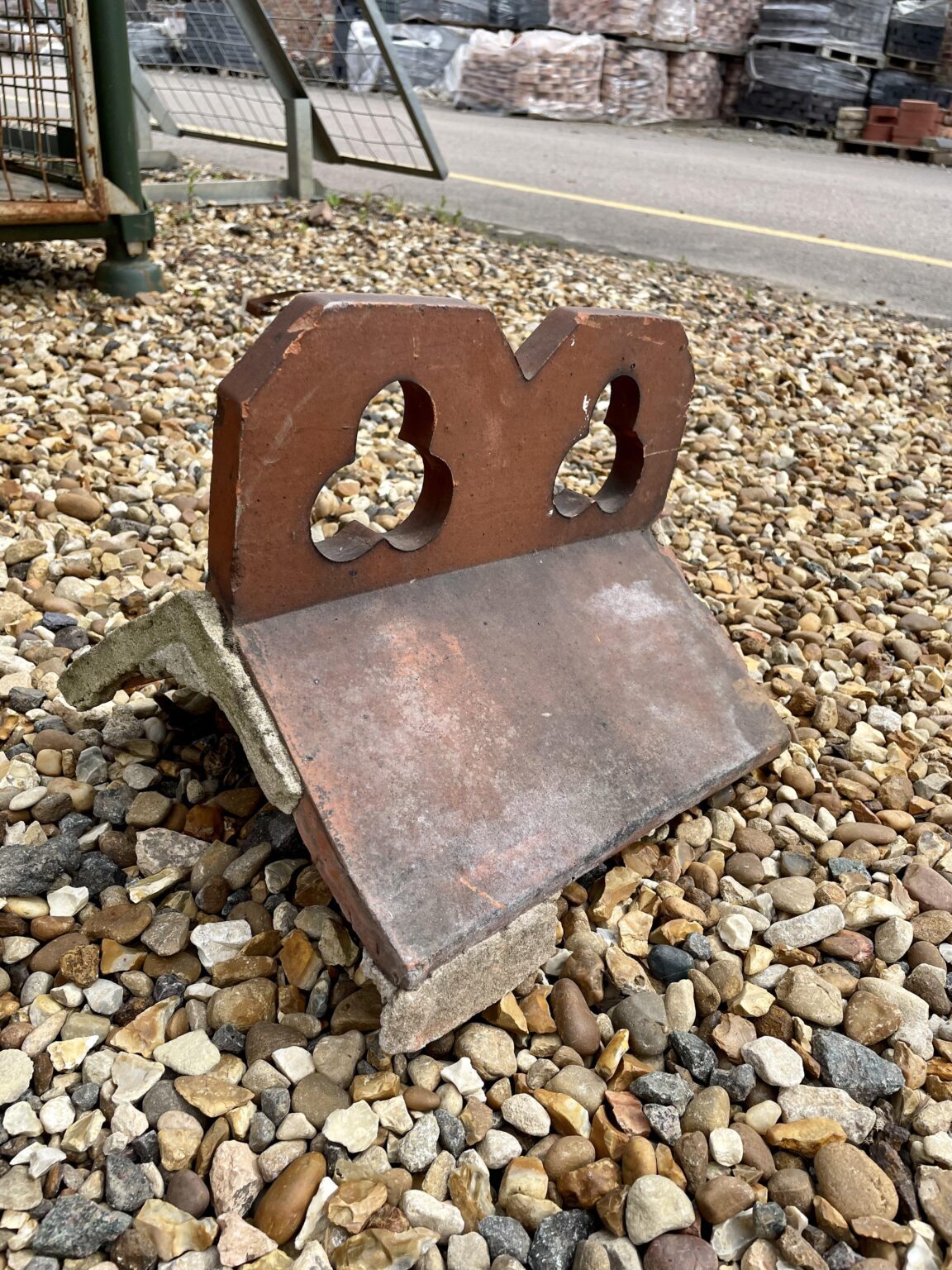 Red Clay Double Club Trefoil Crested Ridge Tiles - Watling Reclamation