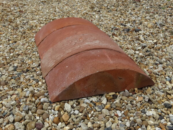 Wide Half Round Red Brick Wall Coping - Watling Reclamation