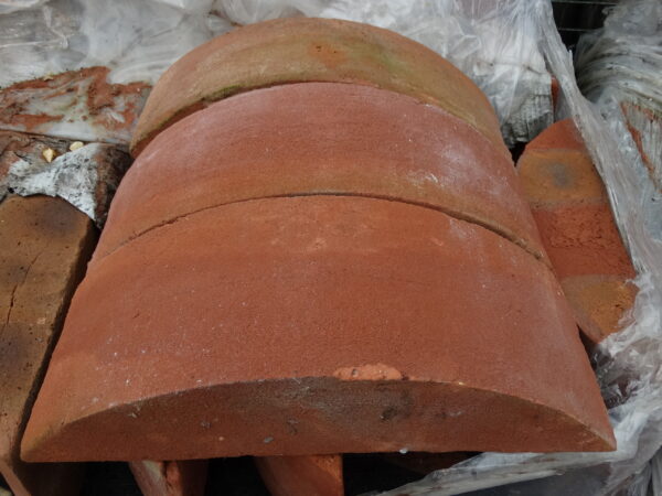 Wide Half Round Red Brick Wall Coping - Watling Reclamation