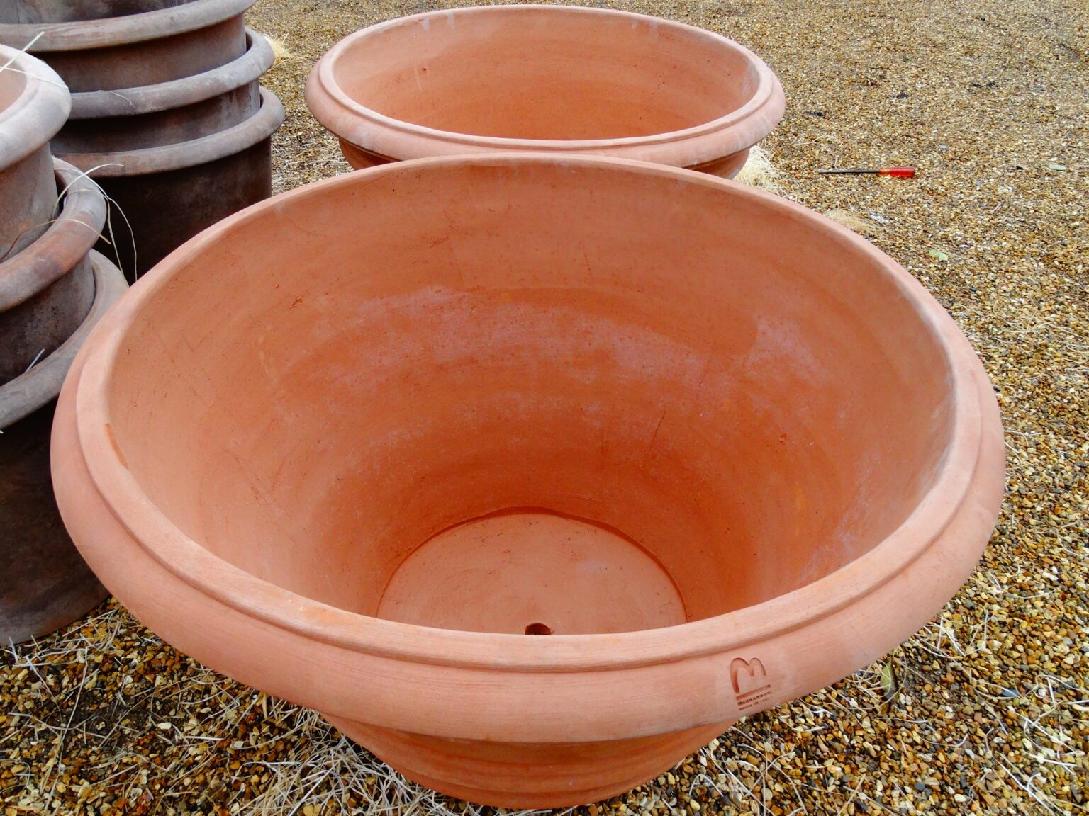 Handmade Italian Tuscan Plain Rolled Rim Pot - Watling Reclamation