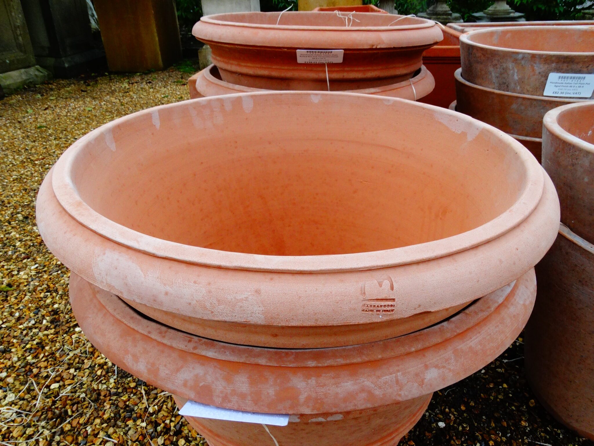 Handmade Italian Tuscan Plain Rolled Rim Pot - Watling Reclamation