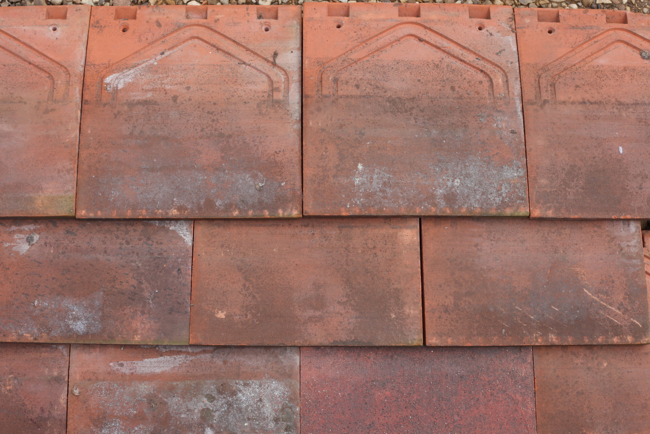 Patterned Reproduction Roof Tile and a Half - Watling Reclamation