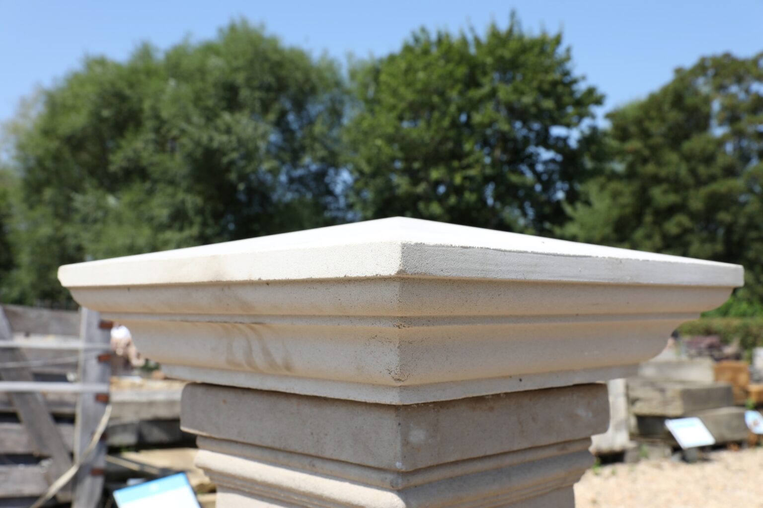 Four Way Pier Cap 18 3/4" Dry Cast Stone - Watling Reclamation