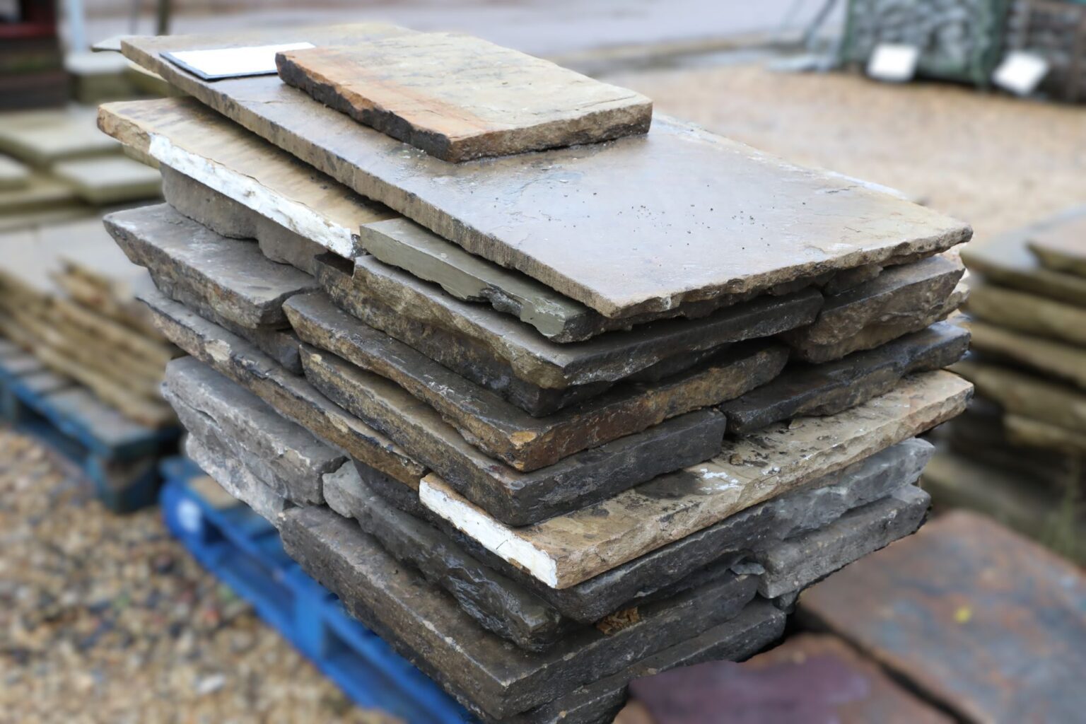 Reclaimed Yorkstone Flagstone Buff/Grey- Mixed Grade - Watling Reclamation