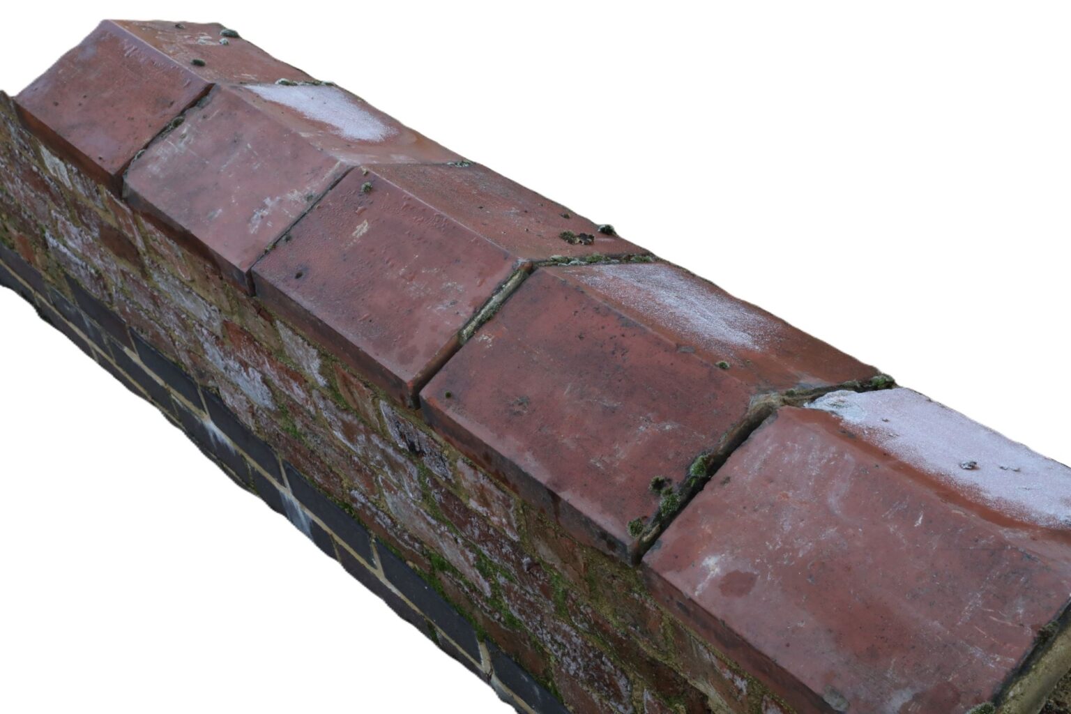 Square Edge Wall Coping-Red 12" - Watling Reclamation