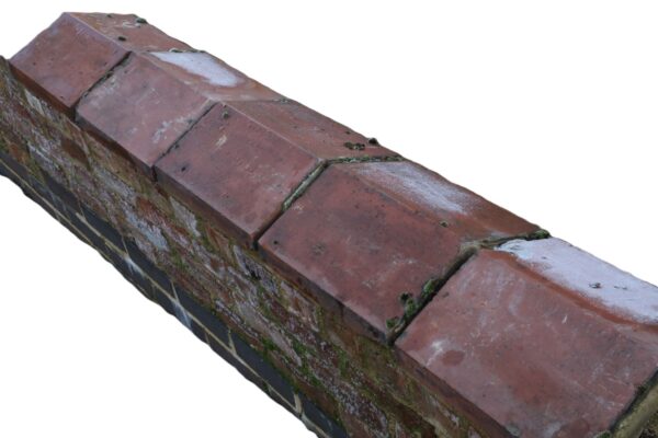 Square Edge Wall Coping-Red 12" - Watling Reclamation