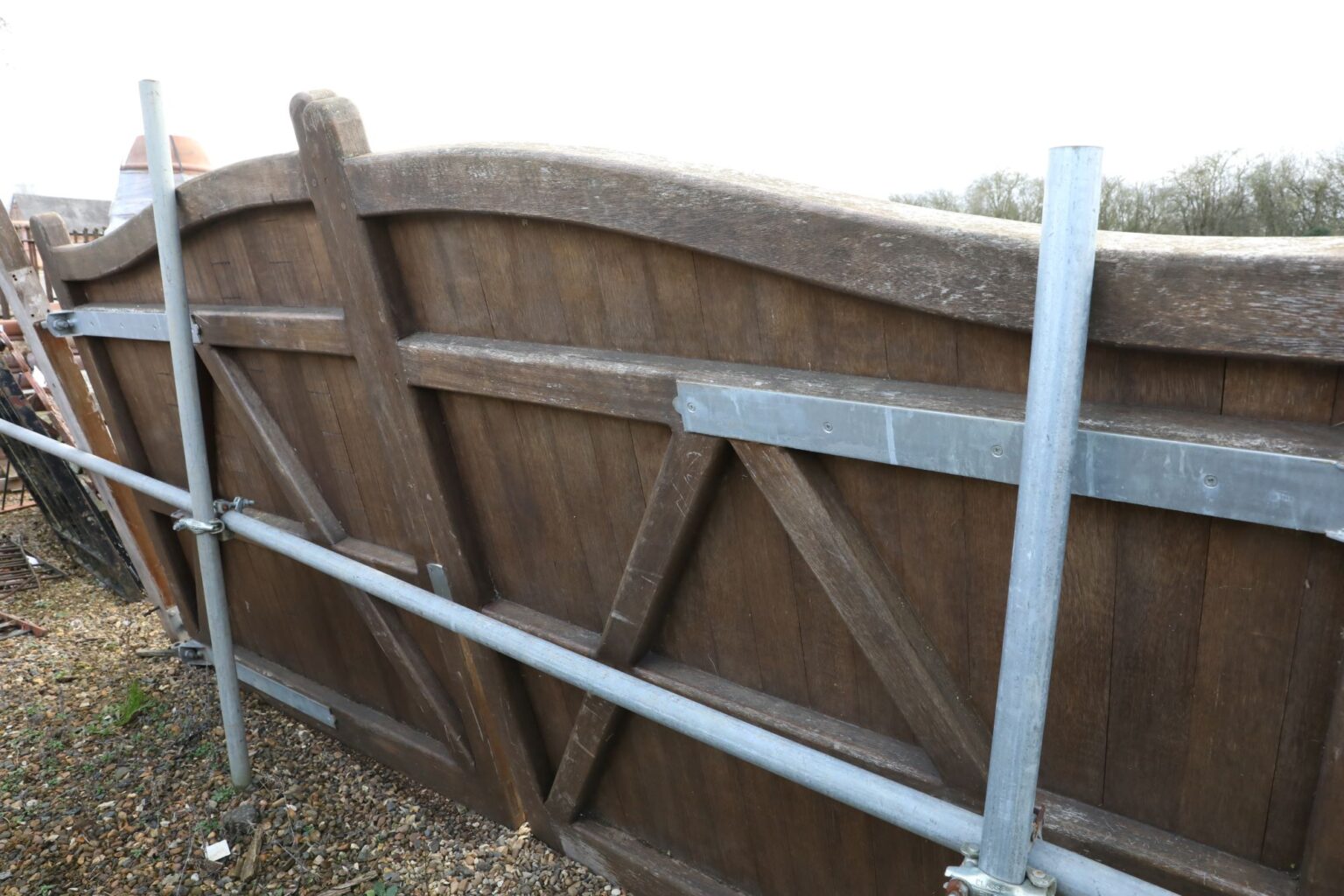 Electric Wooden Gates with Posts & Extras - Watling Reclamation