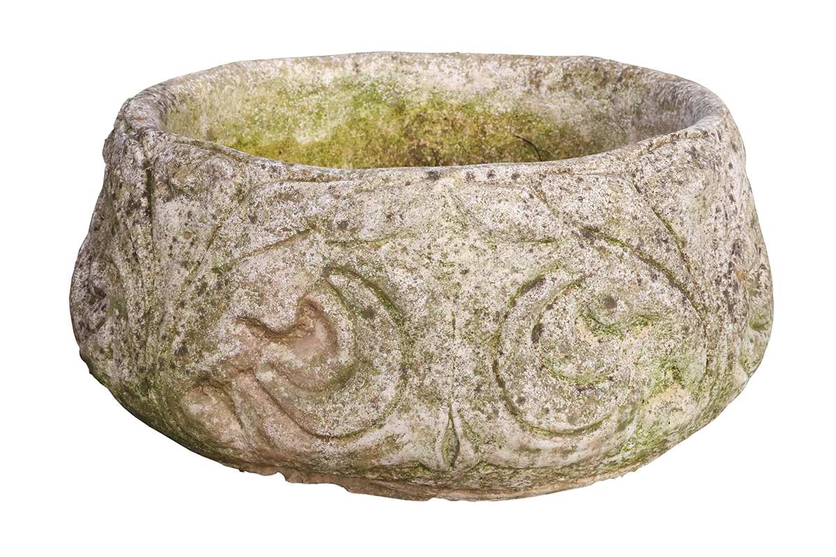 Reconstituted Stone Bowl Planter 44cm Dia. - Watling Reclamation