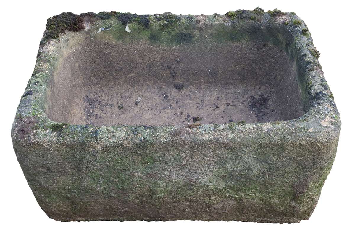 Small Reconstituted Stone Trough 22"W - Watling Reclamation