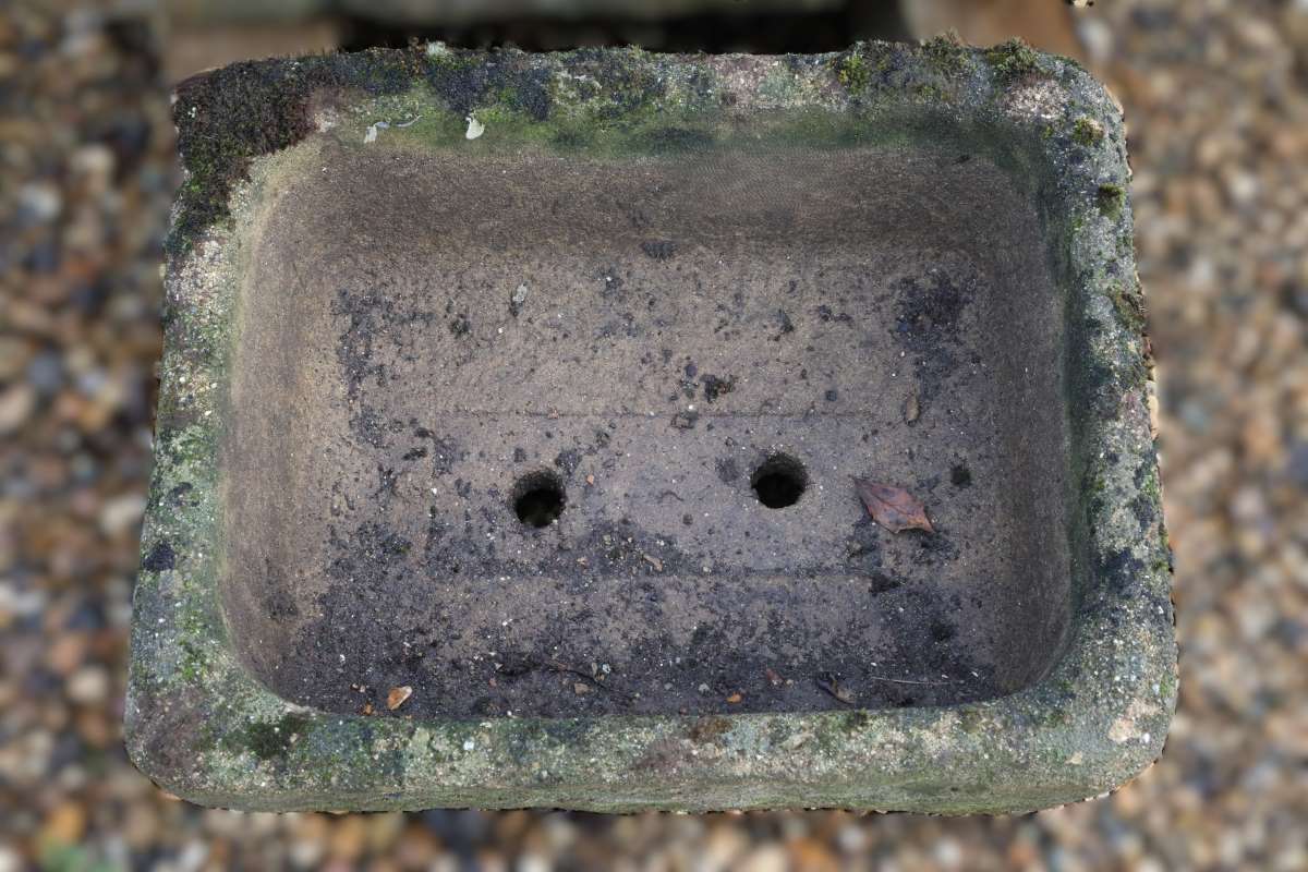 Small Reconstituted Stone Trough 22"W - Watling Reclamation