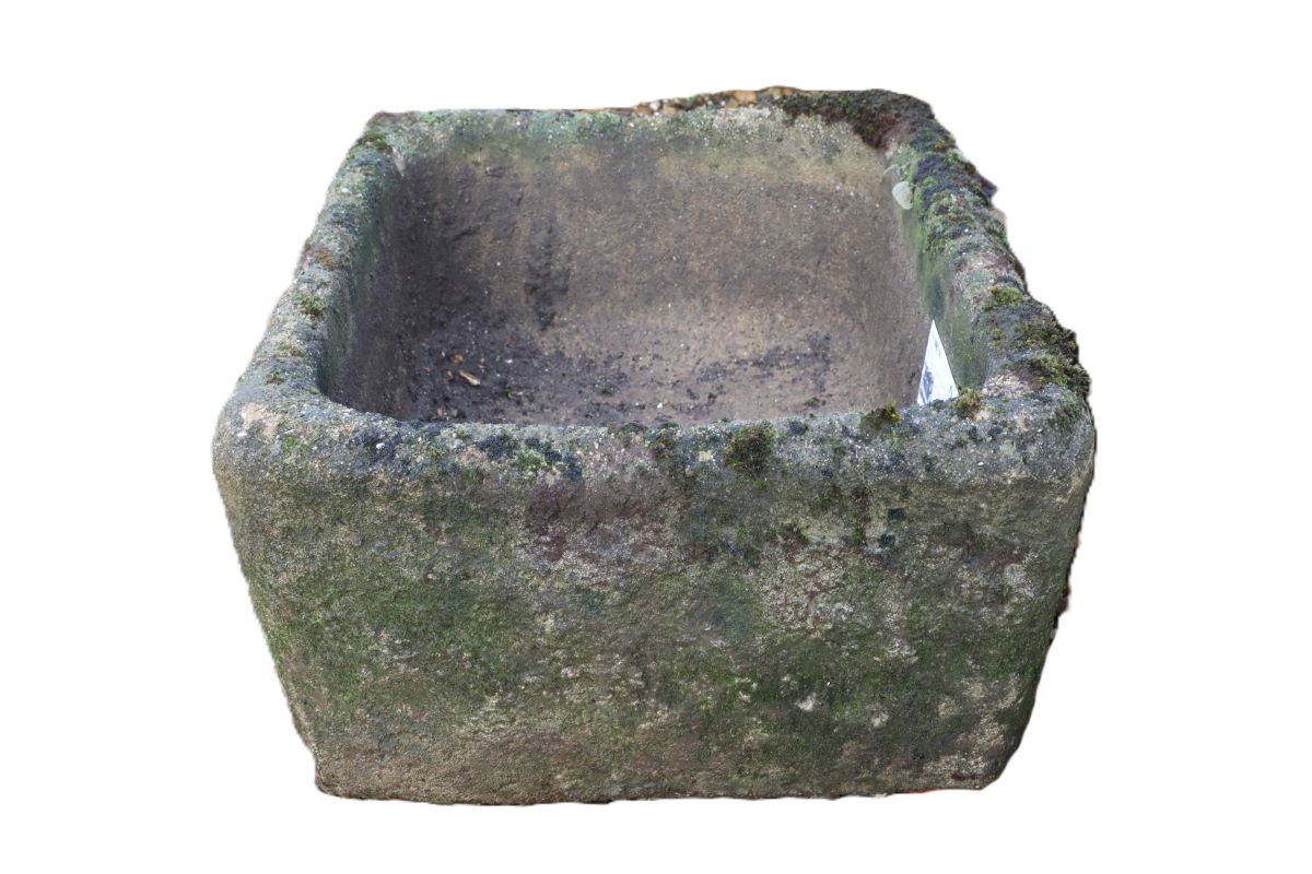 Small Reconstituted Stone Trough 22"W - Watling Reclamation