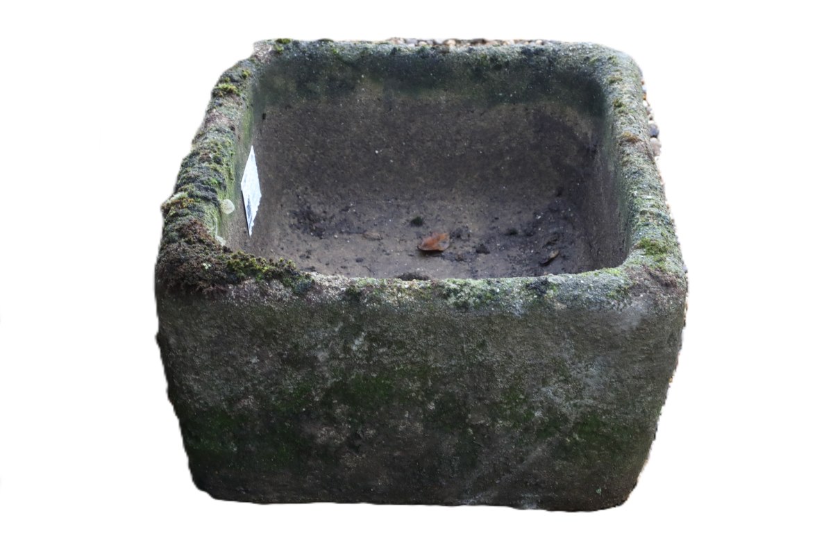 Small Reconstituted Stone Trough 22"W - Watling Reclamation