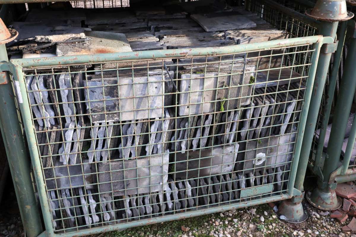 Grey Textured Concrete Roof Tiles Reclaimed 10 1/2" - Watling Reclamation