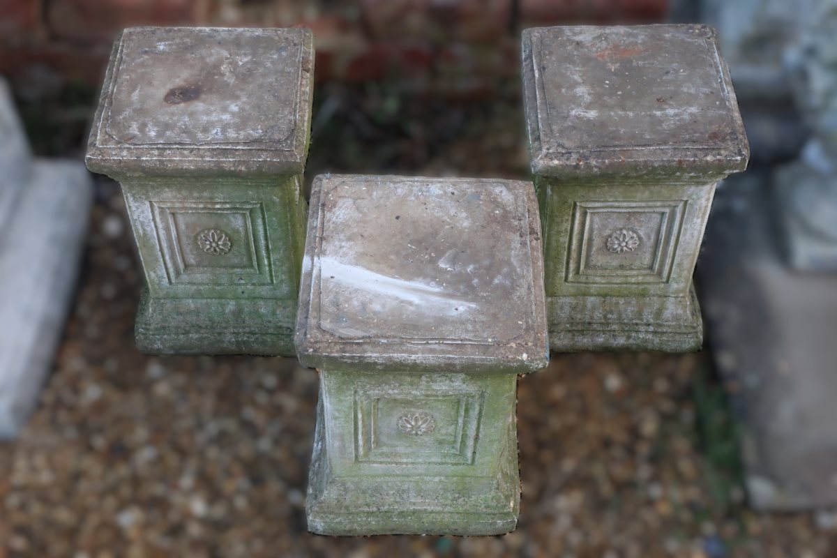 Weathered Reconstituted Stone Plinths - Watling Reclamation